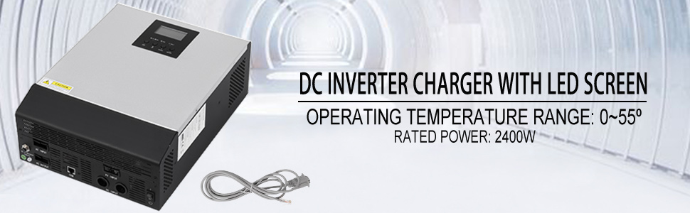 VEVOR 2400W 24V Low Frequency Pure Sine Wave Mppt Off-Grid Power ...