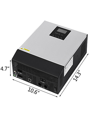 VEVOR 2400W 24V Low Frequency Pure Sine Wave Mppt Off-Grid Power ...
