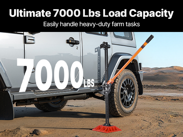 60" Off Road Farm Jack Hoist with Base 7000 Lbs High Lift Tractor ...