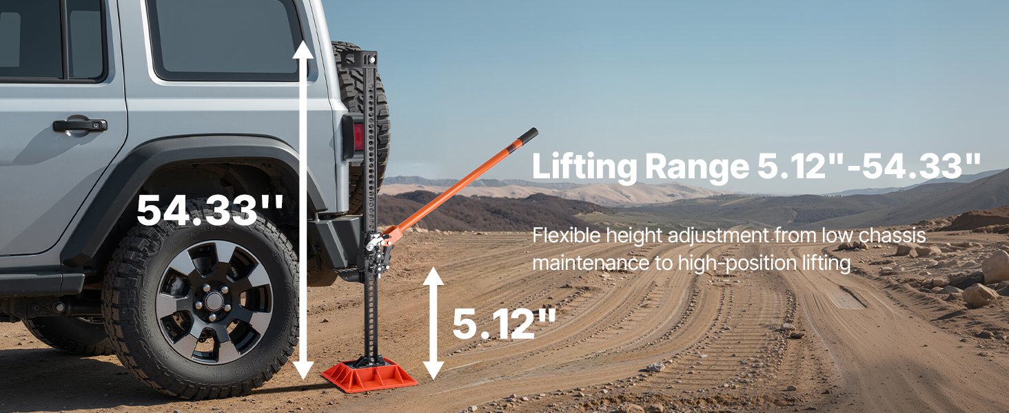 60" Off Road Farm Jack Hoist with Base 7000 Lbs High Lift Tractor ...