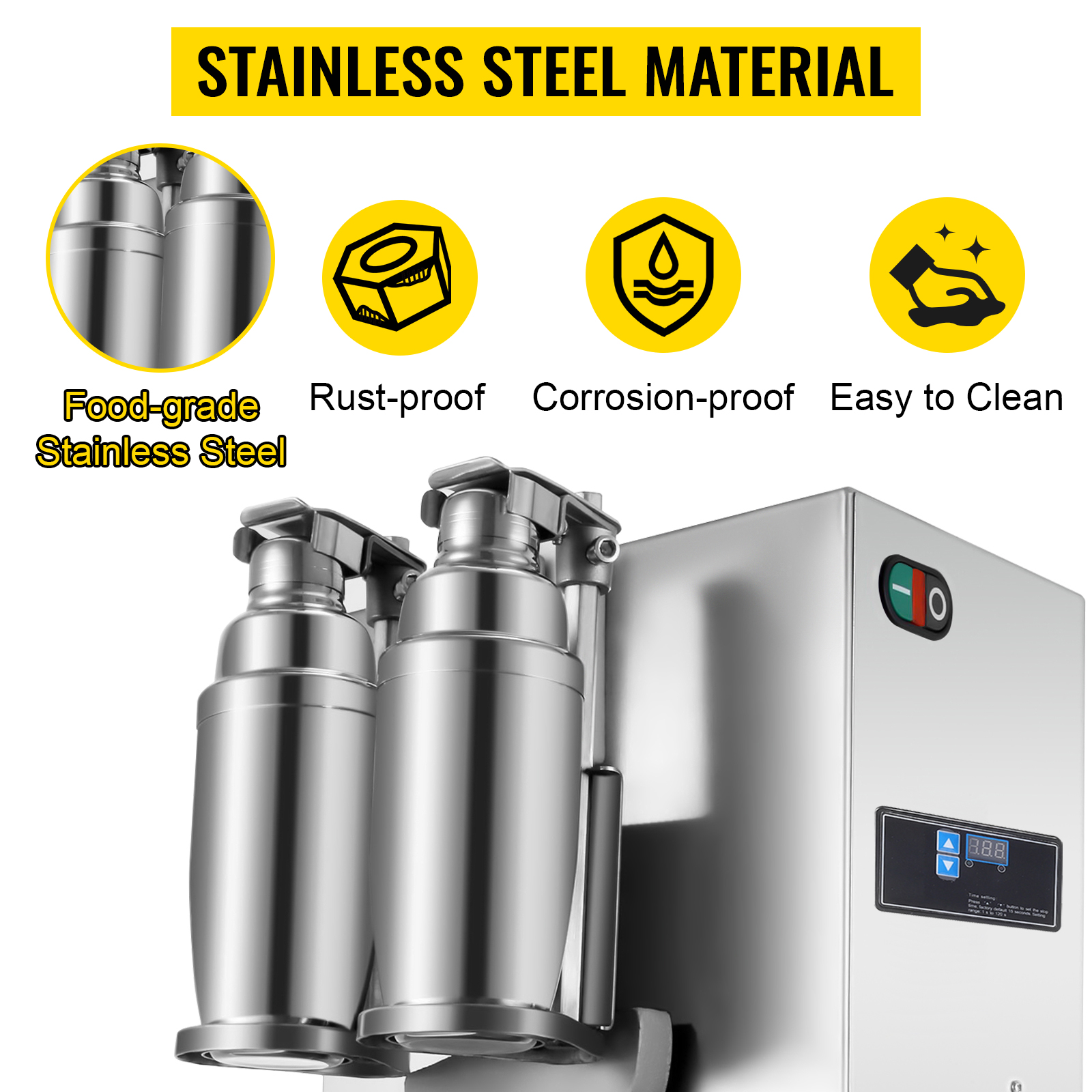 VEVOR Milk Tea Shaker Double Frame Milk Tea Shaking Machine 400r per ...