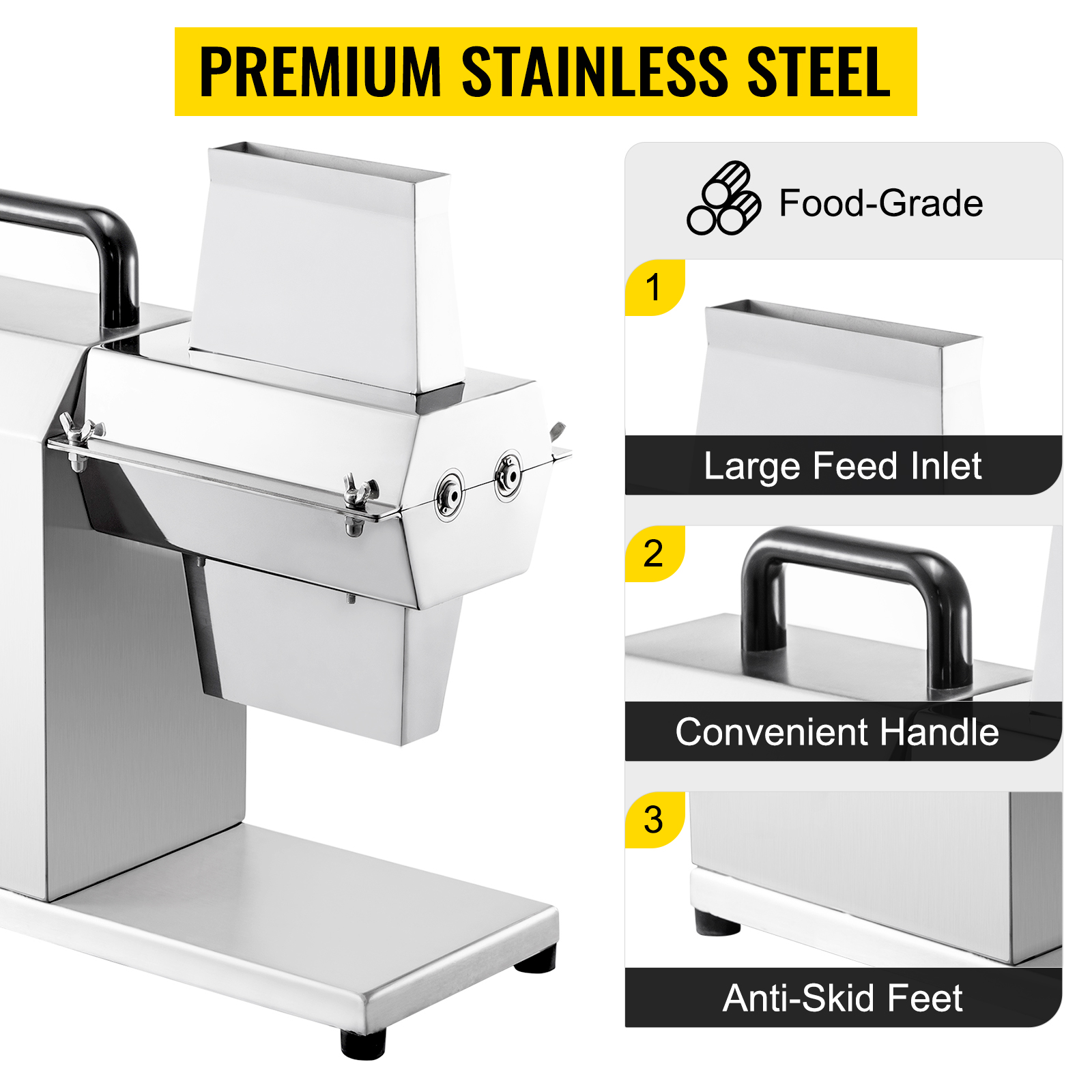 VEVOR Commercial Meat Tenderizer 450W Stainless Steel 110V Electric ...