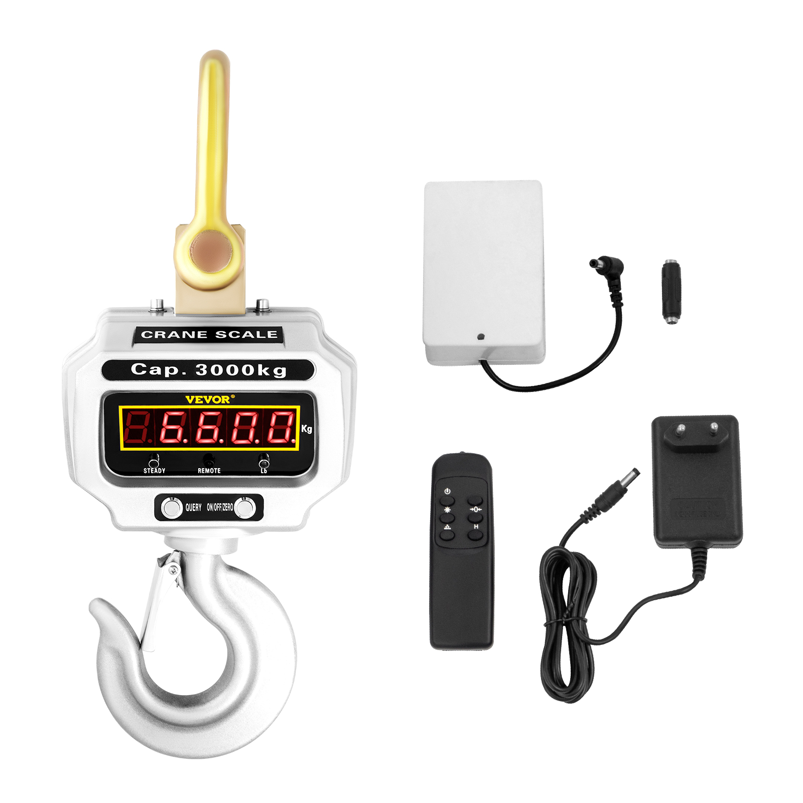 VEVOR 3000kg 6000lbs Digital Crane Scale Heavy Duty Crane Scale ...