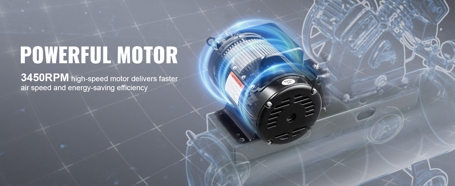 7.5HP Air Compressor Electric Motor 230V 31.6A 3450RPM 184T Frame CW ...