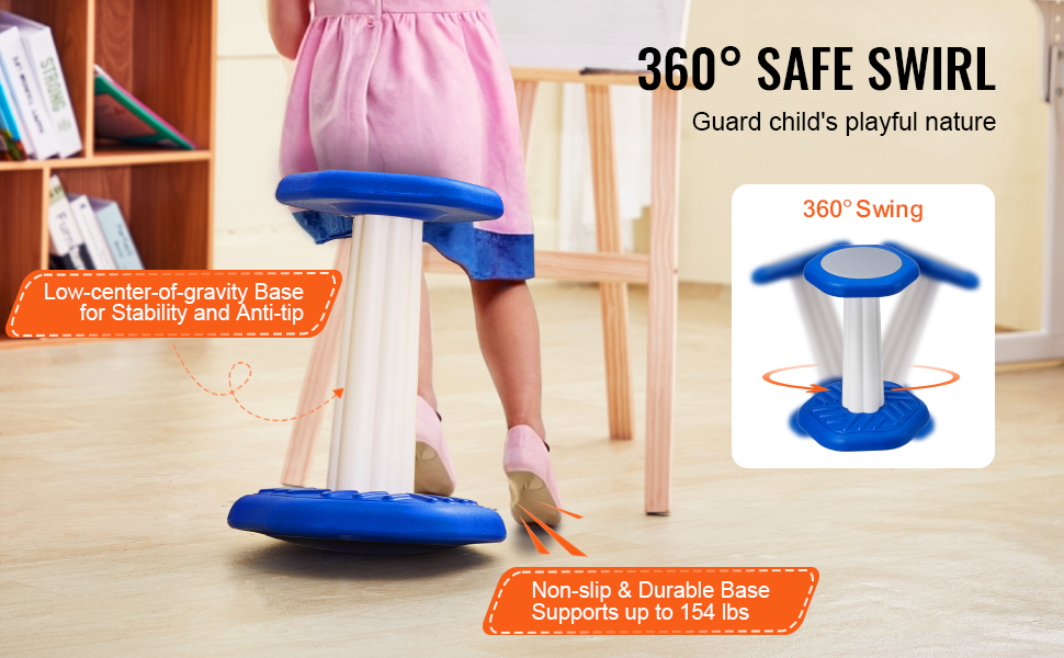 VEVOR Kids Wobble Chair (17.7-inch High), Active Chair with Sponge ...