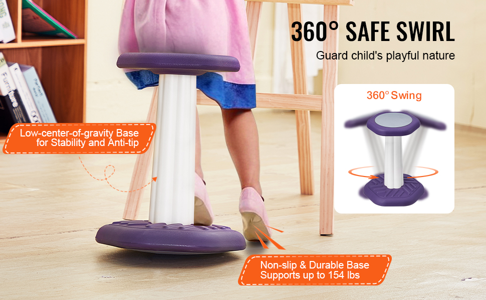 VEVOR Kids Wobble Chair, Active Chair with Sponge Cushion, Wobble Stool ...