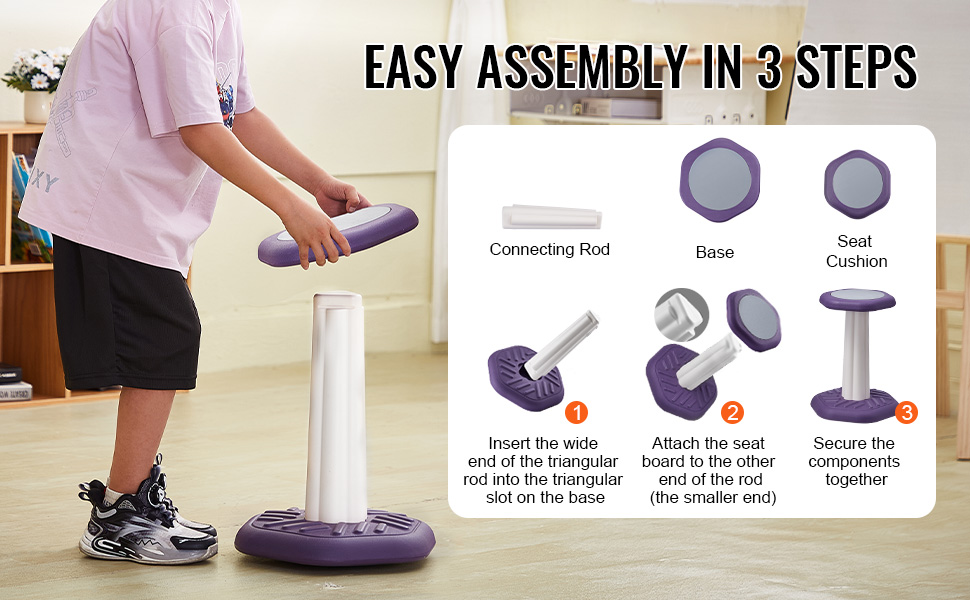 VEVOR Kids Wobble Chair, Active Chair with Sponge Cushion, Wobble Stool ...