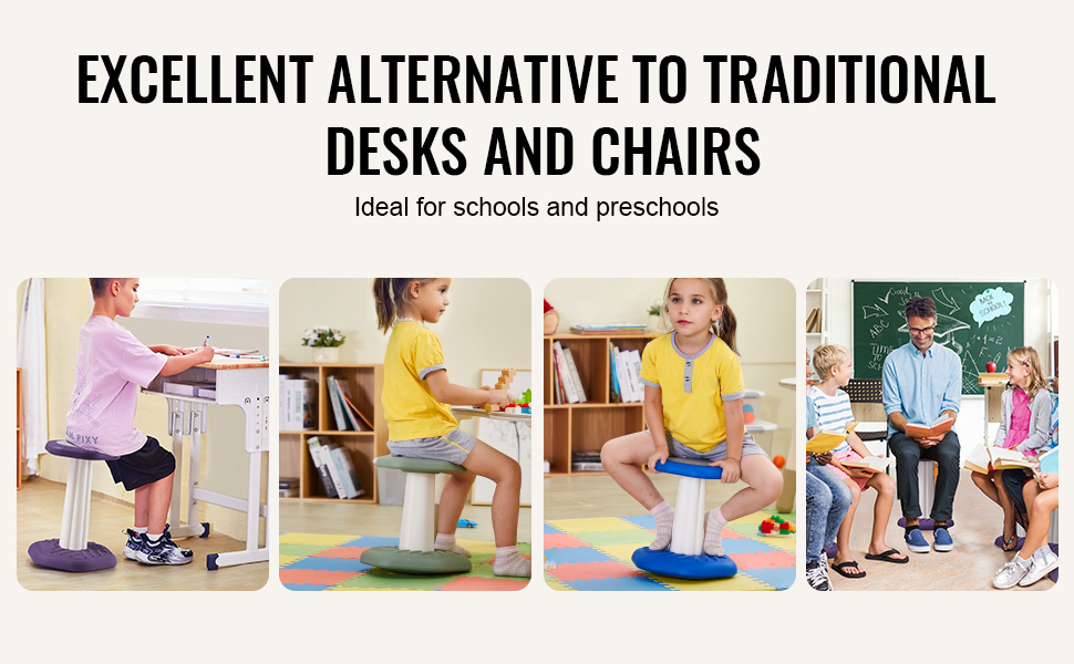 VEVOR Kids Wobble Chair, Active Chair with Sponge Cushion, Wobble Stool ...