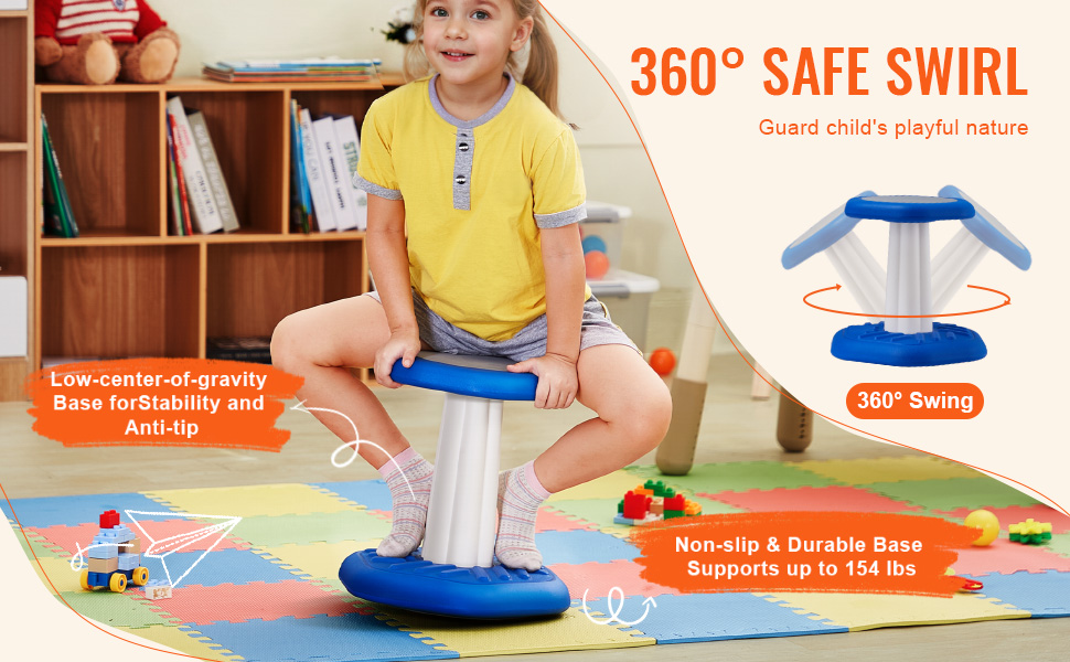 VEVOR Kids Wobble Chair, Active Chair with Sponge Cushion, Wobble Stool ...