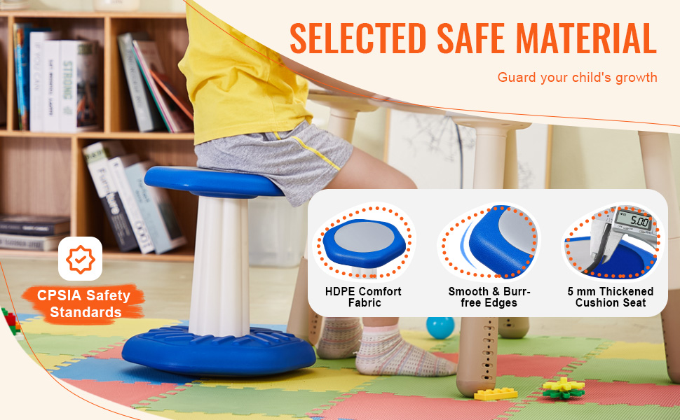 VEVOR Kids Wobble Chair, Active Chair with Sponge Cushion, Wobble Stool ...