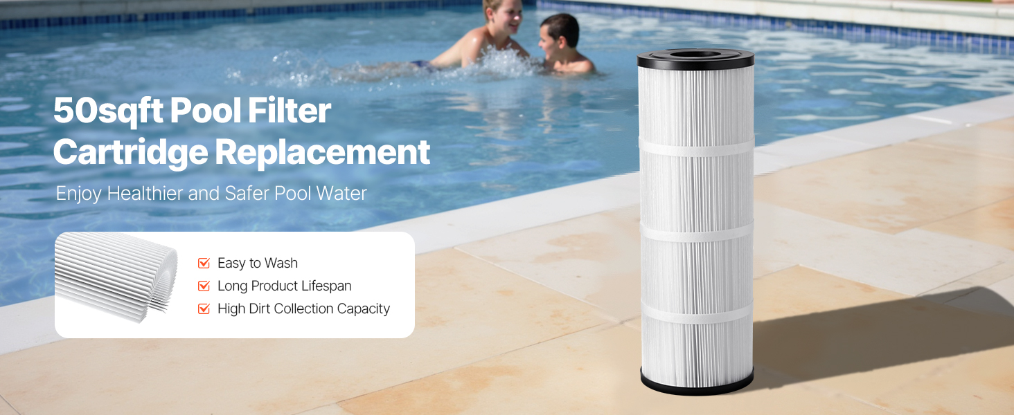 Hot Tub Pool Filter Cartridge 50 Sq. Ft Compatible Hayward C500 Pleatco ...