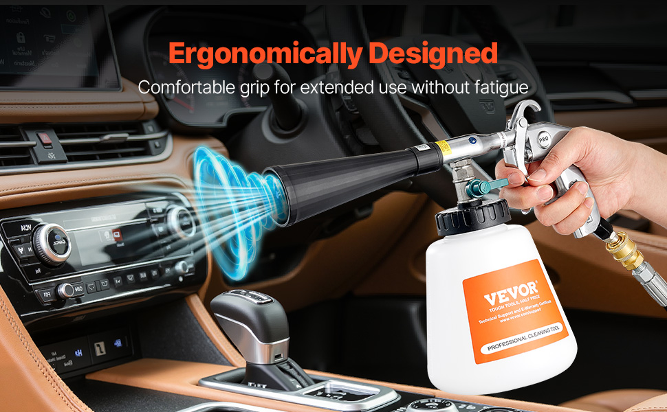 VEVOR Car Cleaning Gun 6-9.2Bar High-Pressure Air Blow Gun with 1L ...