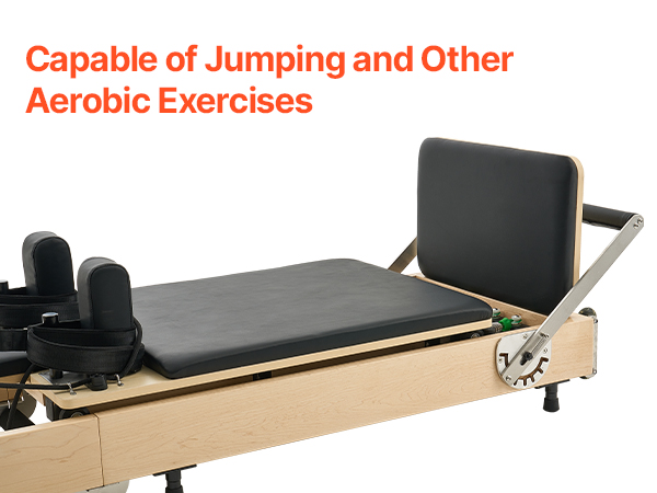 Foldable Pilates Reformer Wooden Pilates Machine Home Gym Workout ...