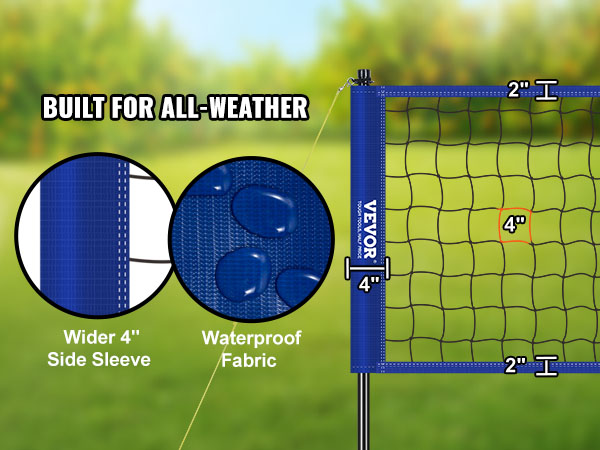 VEVOR Outdoor Portable Volleyball Net System, Adjustable Height Steel ...