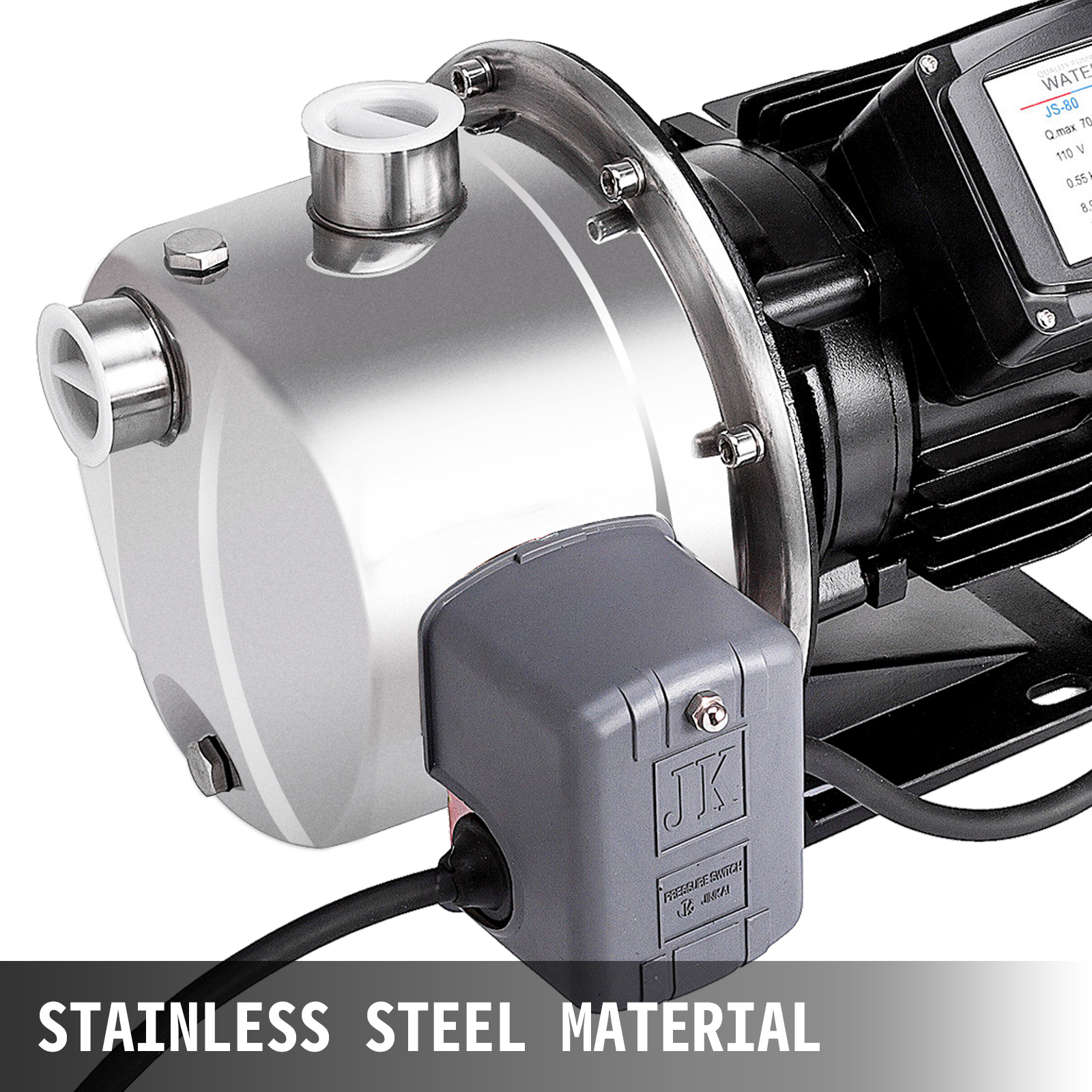 VEVOR Shallow Well Jet Pump with Pressure Switch 3/4HP Jet Water Pump ...
