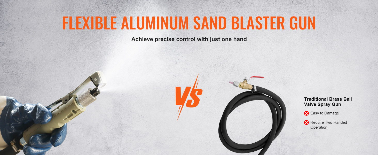 VEVOR 5 Gallon Sand Blaster 60-110 PSI High Pressure Sandblaster with 4 ...