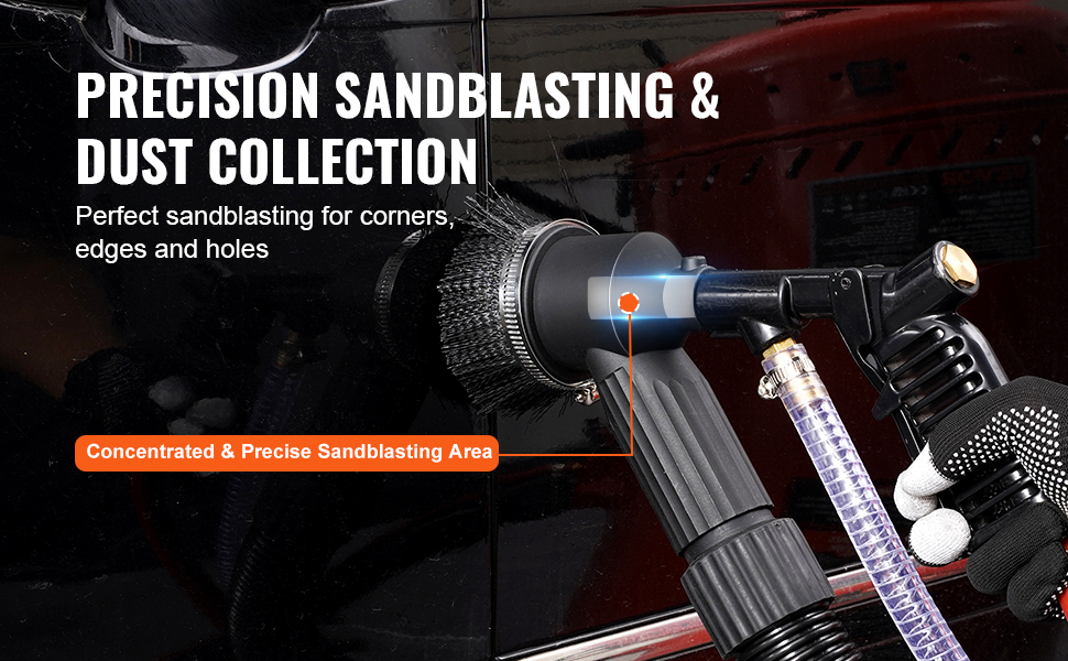VEVOR 28 Gallon Vacuum Sand Blaster, Dustless Sandblaster with Built-in ...