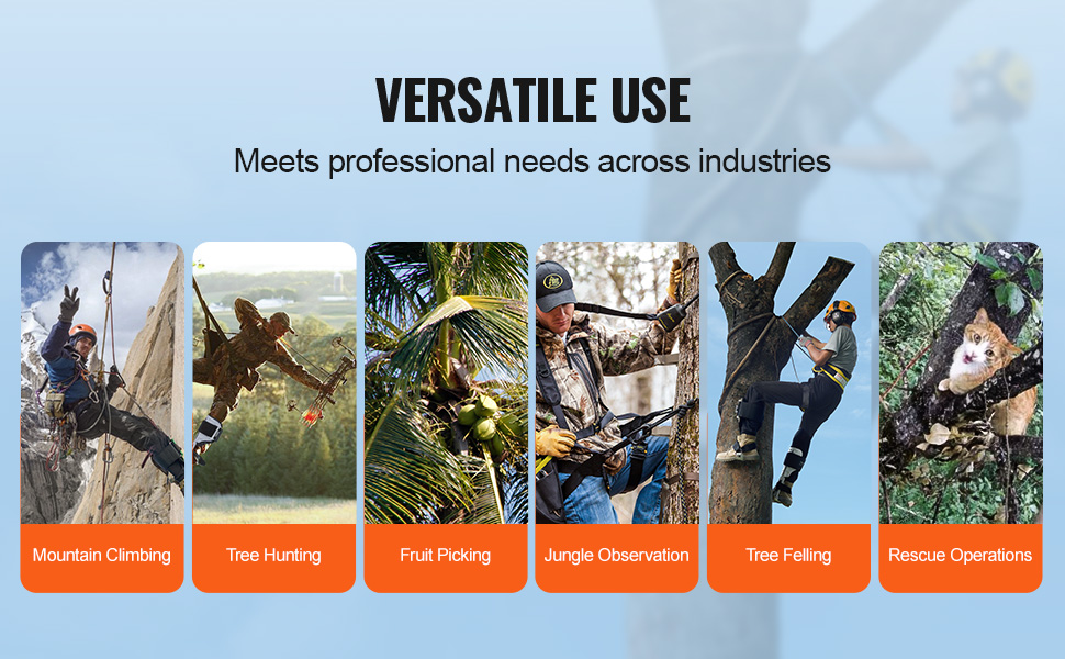 VEVOR Tree Climbing Spikes Climbing Spurs Gear Aluminum Arborist ...