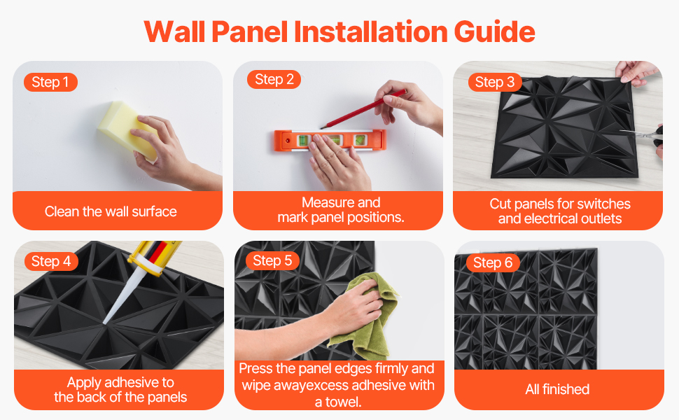 3D Wall Panels 33-Pack 11.81 x 11.81'' PVC 32 Sq.Ft Coverage Diamond ...
