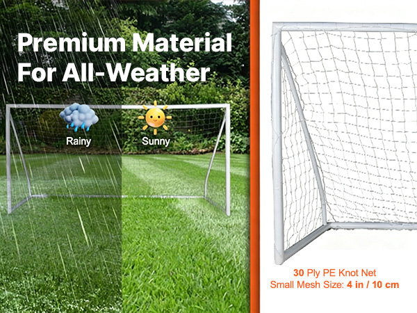 VEVOR Portable Soccer Goal, 12x6 ft Soccer Net, Adults Kids Backyard ...