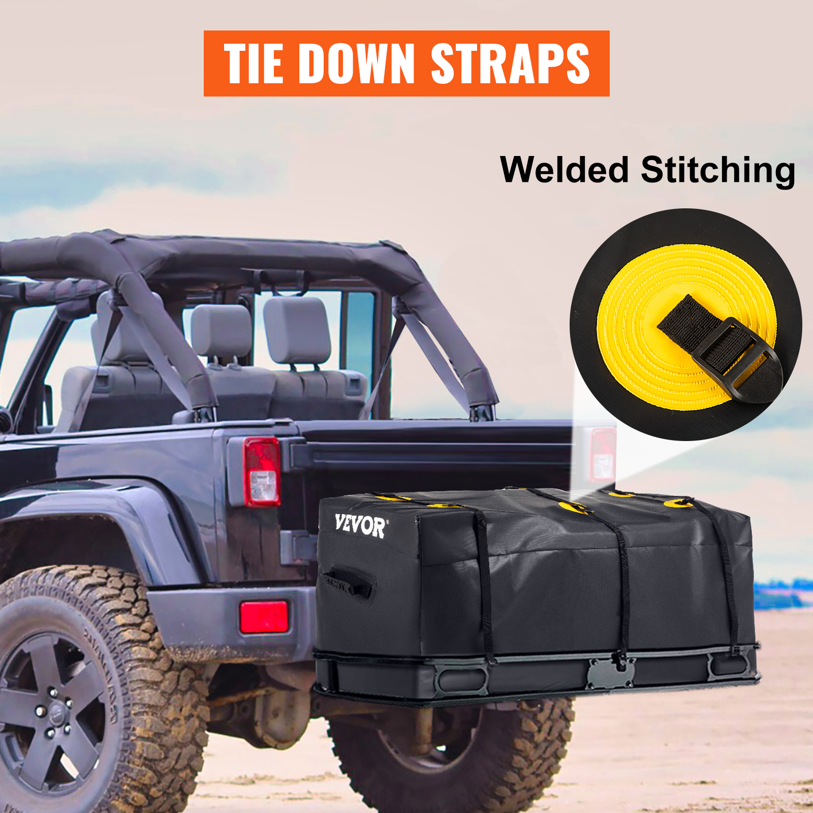 VEVOR Cargo Carrier Bag Car Luggage Storage Hitch Mount Waterproof 20 ...
