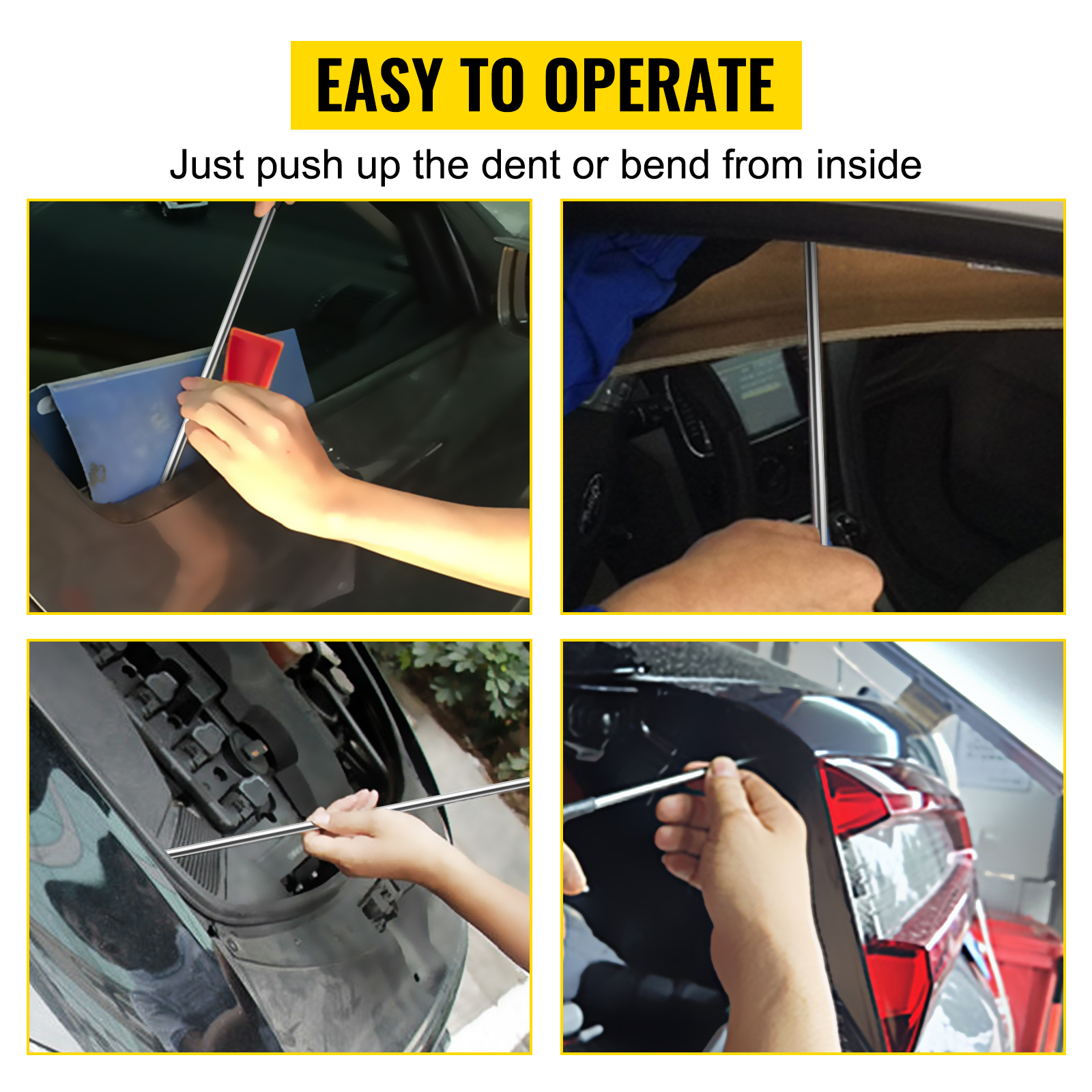VEVOR Rods Dent Removal Kit, 21 Pcs Paintless Dent Repair Rods ...