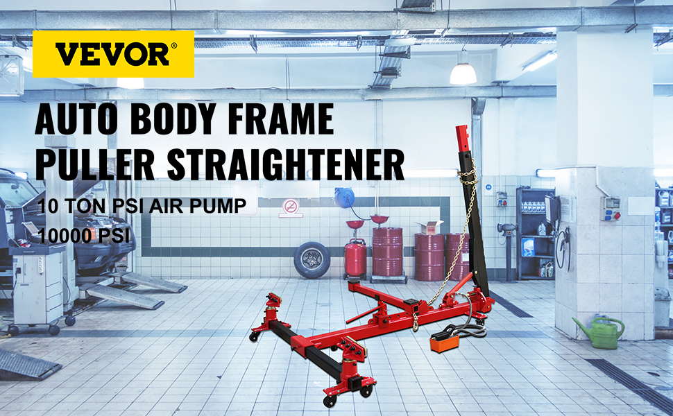 VEVOR Car Frame Puller Set, 6 Ton PSI Air Pump Frame Puller, 10000 PSI ...