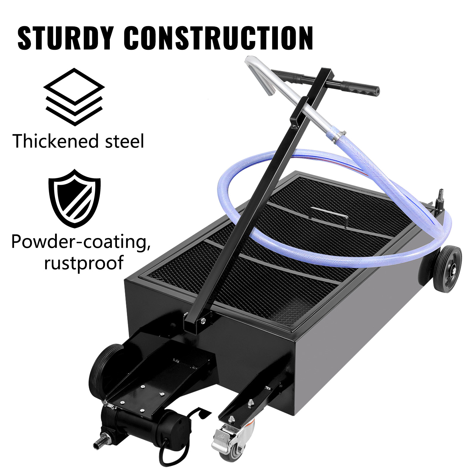 VEVOR Oil Drain Pan 25 Gallon Oil Drain Tank, 95L Low Profile Oil Drain ...