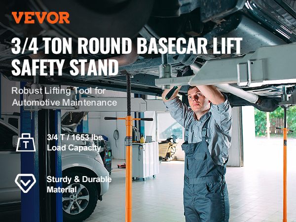 VEVOR Underhoist Support Stand, 3/4 Ton Capacity Under Hoist Jack Stand ...
