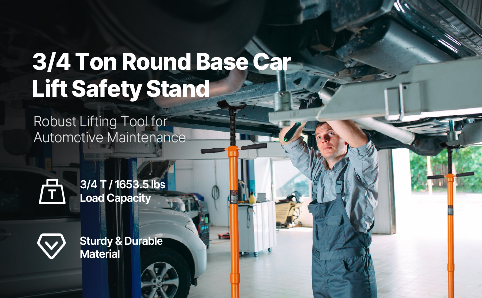 Underhoist Support Stand 3/4Ton Capacity Under Hoist Jack Stand Round ...