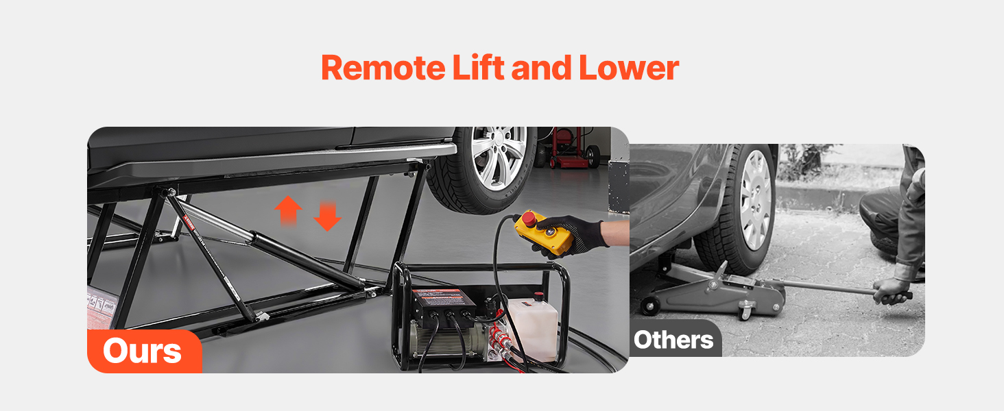 VEVOR 5000 lbs Car Lift Adjustable Car Lifts with Remote Control for ...