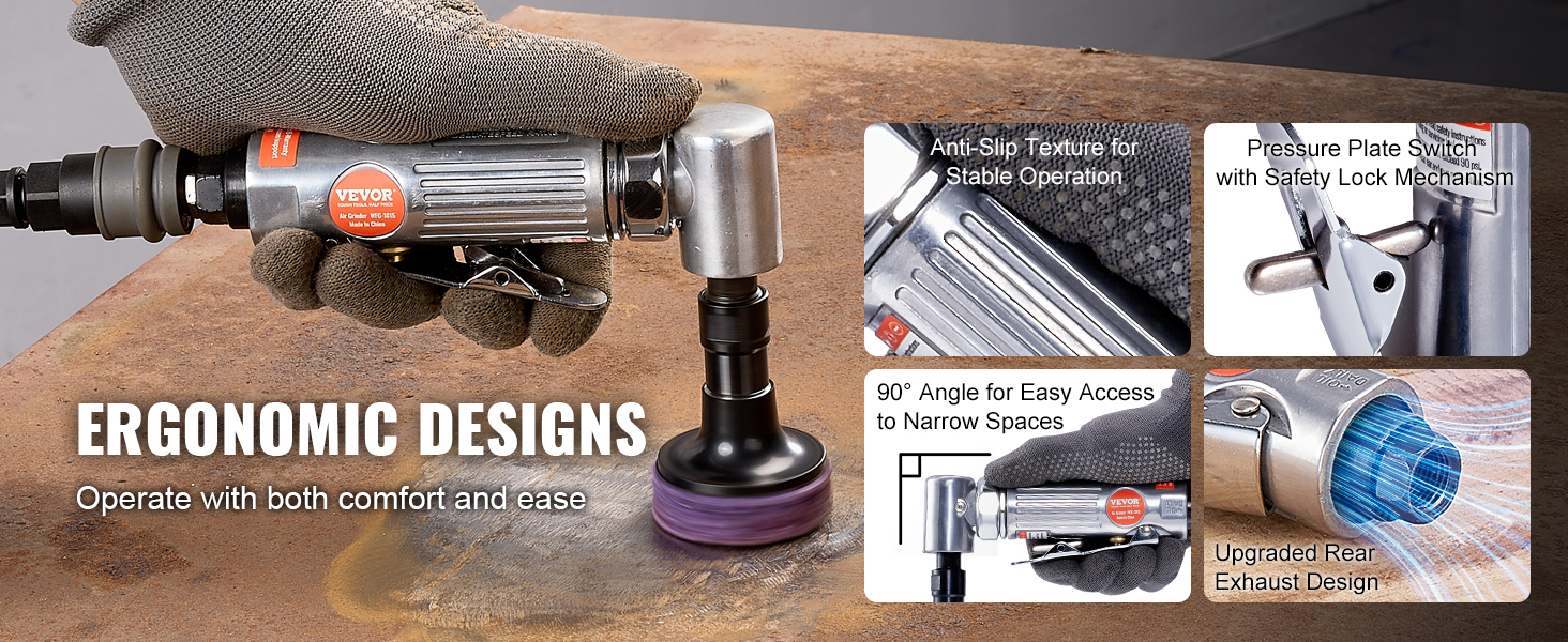 VEVOR Air Die Grinder, 1/4" Right Angle Die Grinder 20000RPM ...