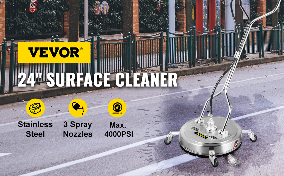 VEVOR 24 Inch Surface Cleaner Pressure Flat Surface Cleaning 4000 PSI ...