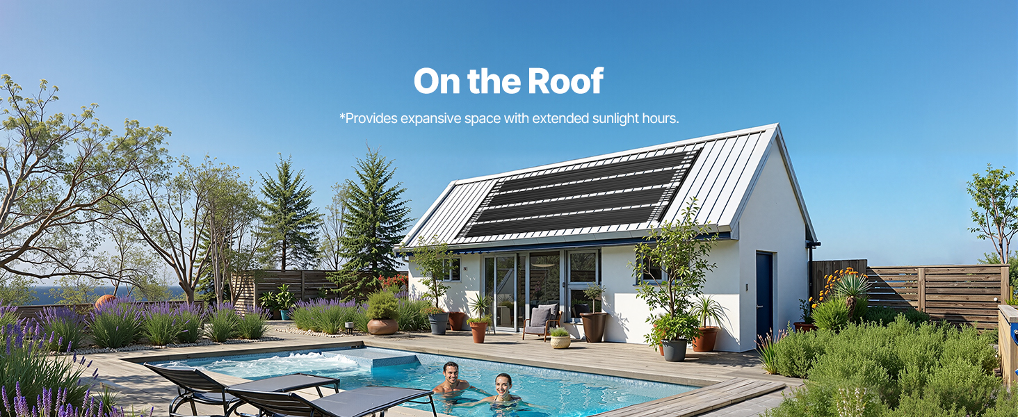 Solar Pool Heater 2.75 x 20 Foot Aboveground Pool Heating System( 2 ...