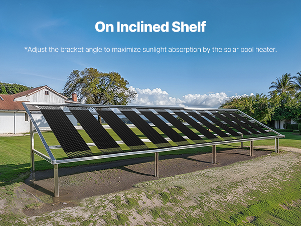 Solar Pool Heater 4 x 10 Foot Aboveground Pool Heating System( 4 Panels ...