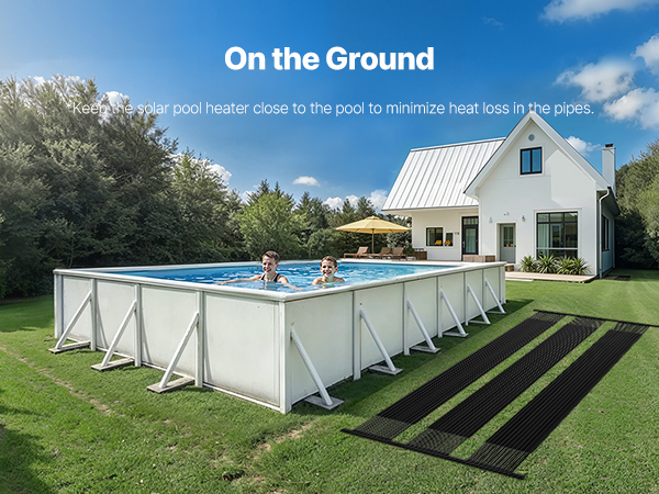 Solar Pool Heater 4 x 10 Foot Aboveground Pool Heating System( 4 Panels ...