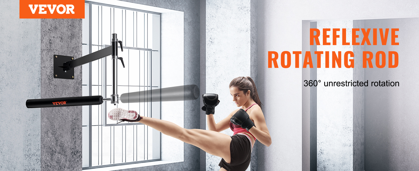 VEVOR Wall Mount Boxing Spinning Bar, Adjustable Punching Spinning Bar ...
