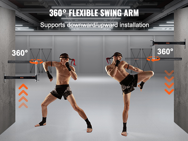 VEVOR Wall Mount Boxing Spinning Bar, Adjustable Punching Spinning Bar ...