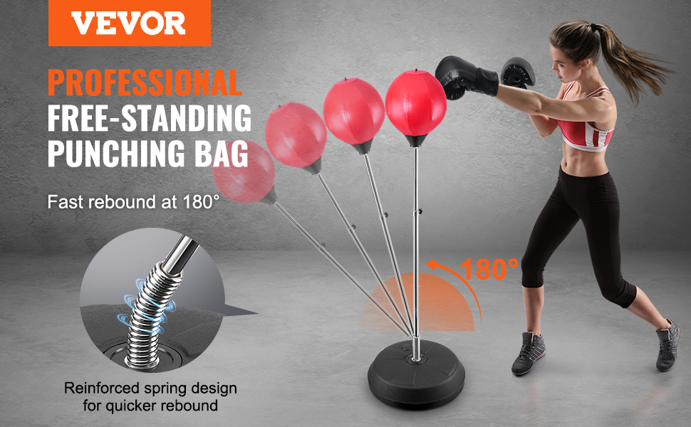 VEVOR Punching Bag, Reflex Boxing Bag for Kids & Adults, Height ...