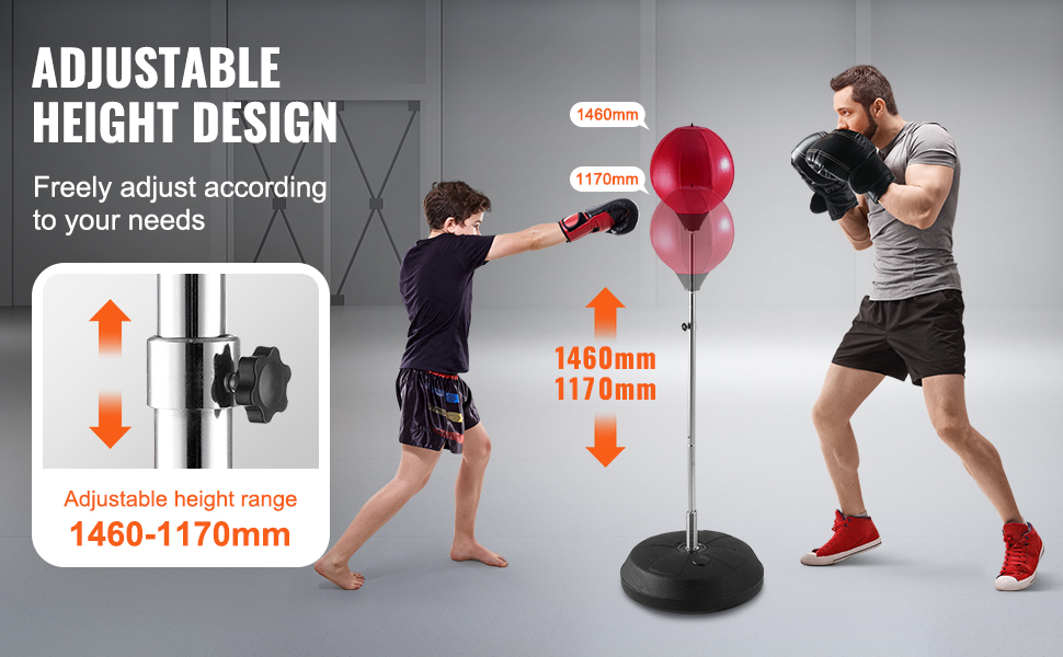 VEVOR Punching Bag, Reflex Boxing Bag for Kids & Adults, Height ...