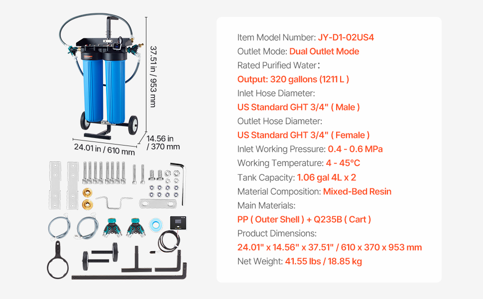 Spotless Deionized Water System Car Wash System with Integrated TDS ...