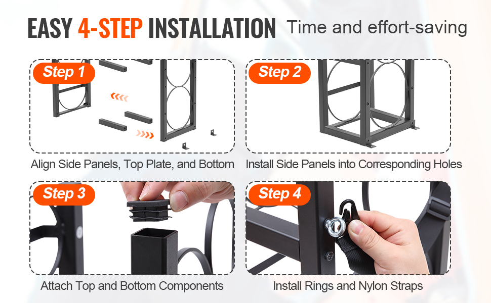 VEVOR Refrigerant Tank Rack, with 3 x 30lbs Bottle Tanks, Cylinder Tank ...