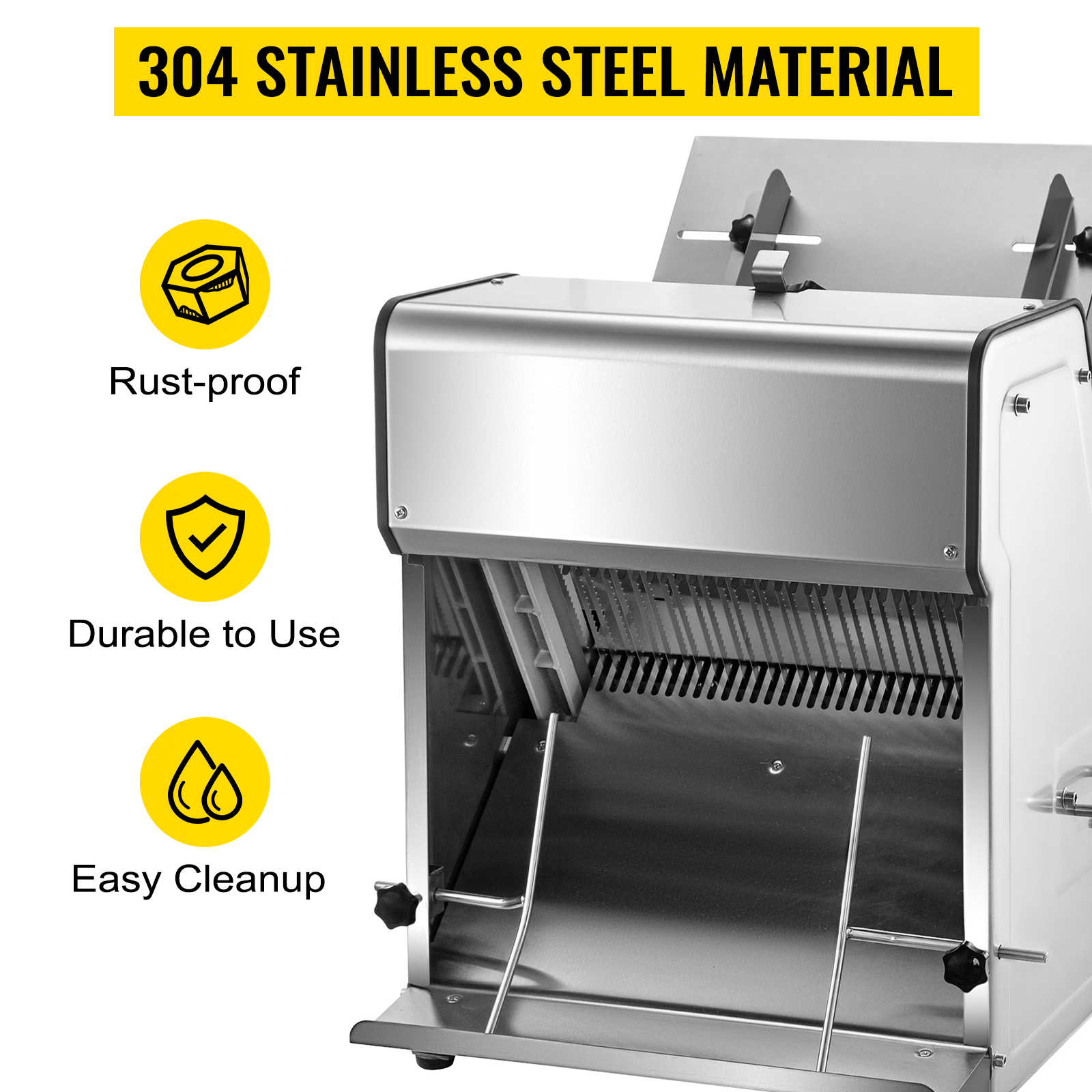 VEVOR Commercial Toast Bread Slicer, 12mm Thickness Electric Bread ...