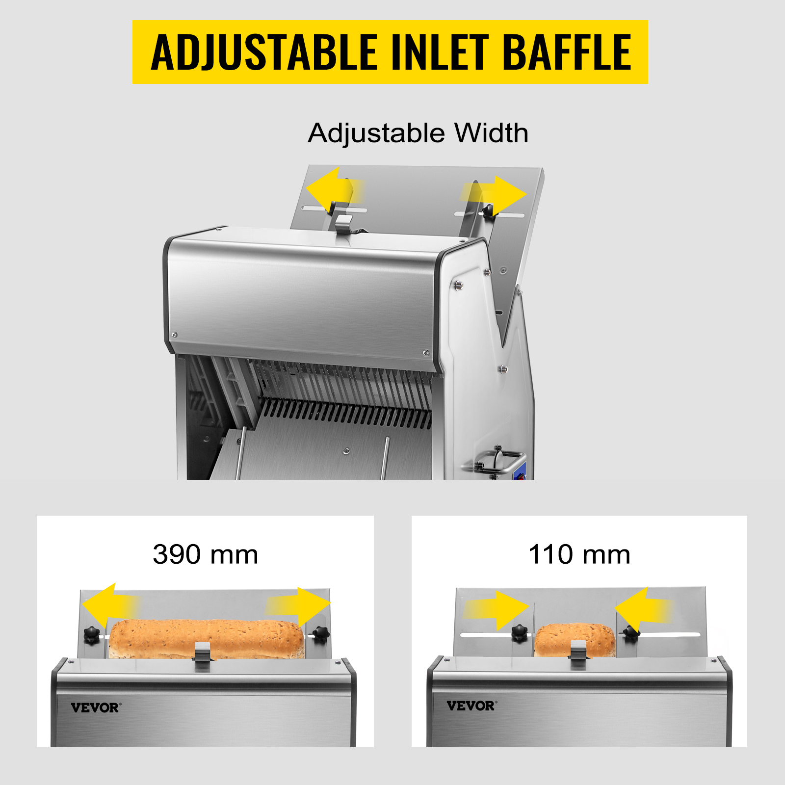 VEVOR Commercial Toast Bread Slicer, 12mm Thickness Electric Bread ...