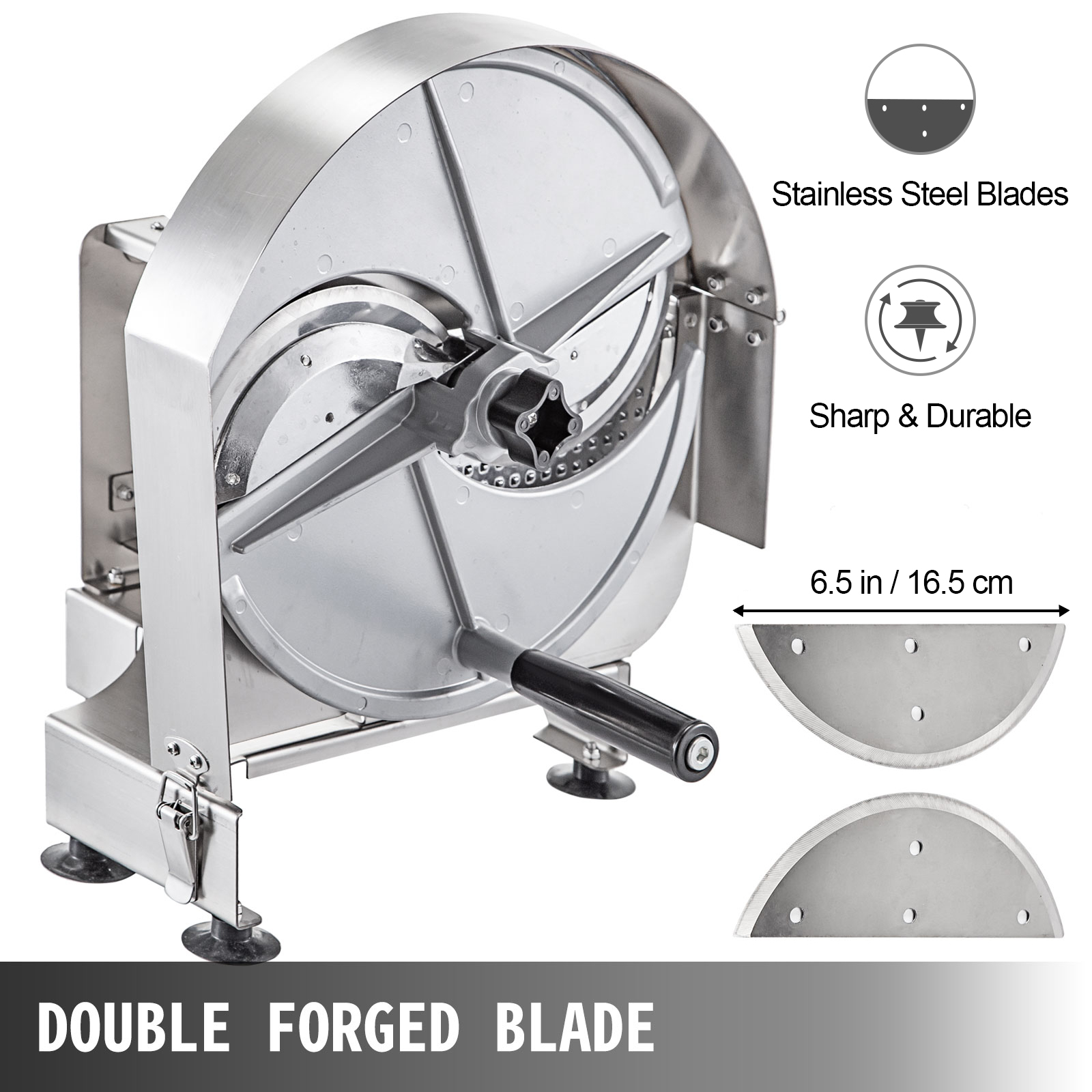 VEVOR Commercial Vegetable Slicer, 0.2-12mm Adjustable Thickness Manual ...