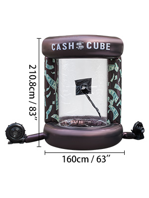 VEVOR Inflatable Cash Cube with Two Blowers Inflatable Cash Cube Booth ...