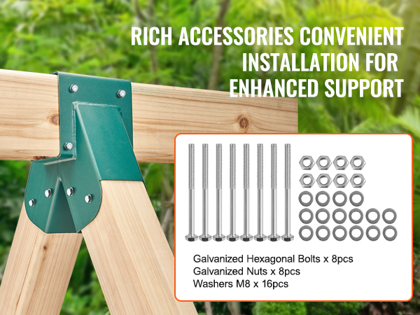 VEVOR A-Frame Middle Swing Set Brackets, Heavy Duty Carbon Steel Swing ...