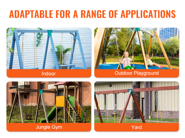 VEVOR A-Frame Middle Swing Set Brackets, Heavy Duty Carbon Steel Swing ...