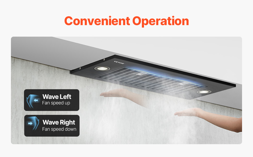 30in Built-in Range Hood Insert Vent Hood 800CFM Gesture & Touch ...