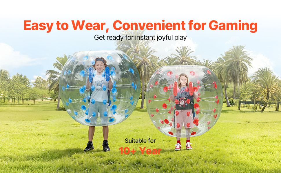 VEVOR Inflatable Bumper Balls 2-Pack, 4FT/1.2M Body Sumo Zorb Balls for ...